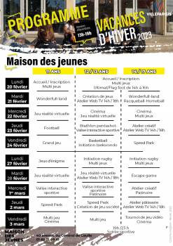 Vacances d'hiver à la MDJ | Villeparisis